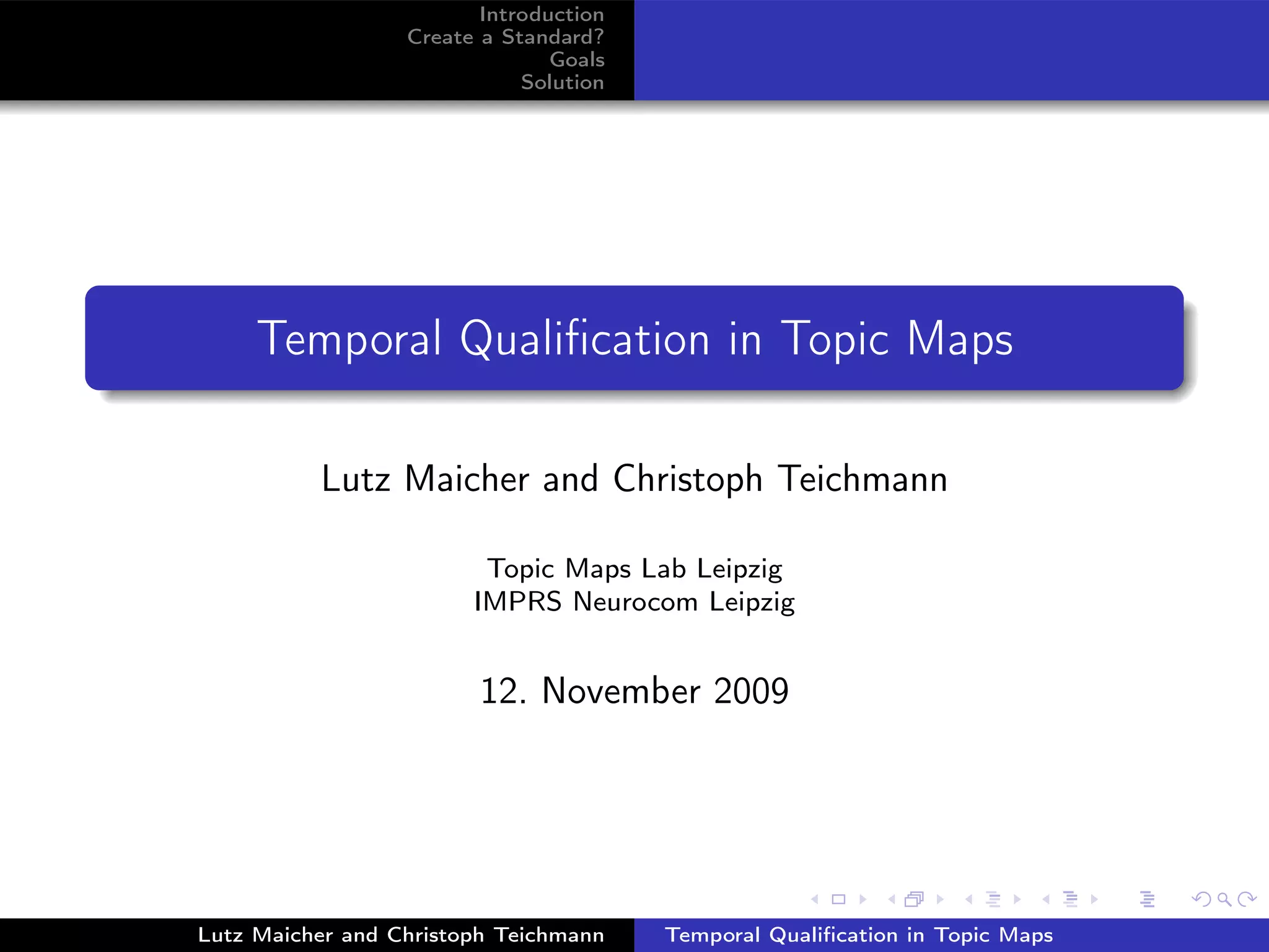 Temporal Qualification in Topic Maps | PPT | Free Download