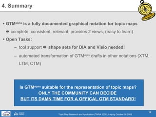 GTMalpha a graphical notation for Topic Maps - TMRA08 | PPT
