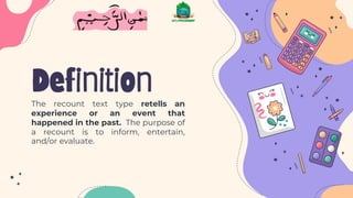 Recount text for eighth grader who wants to study recount text | PPT