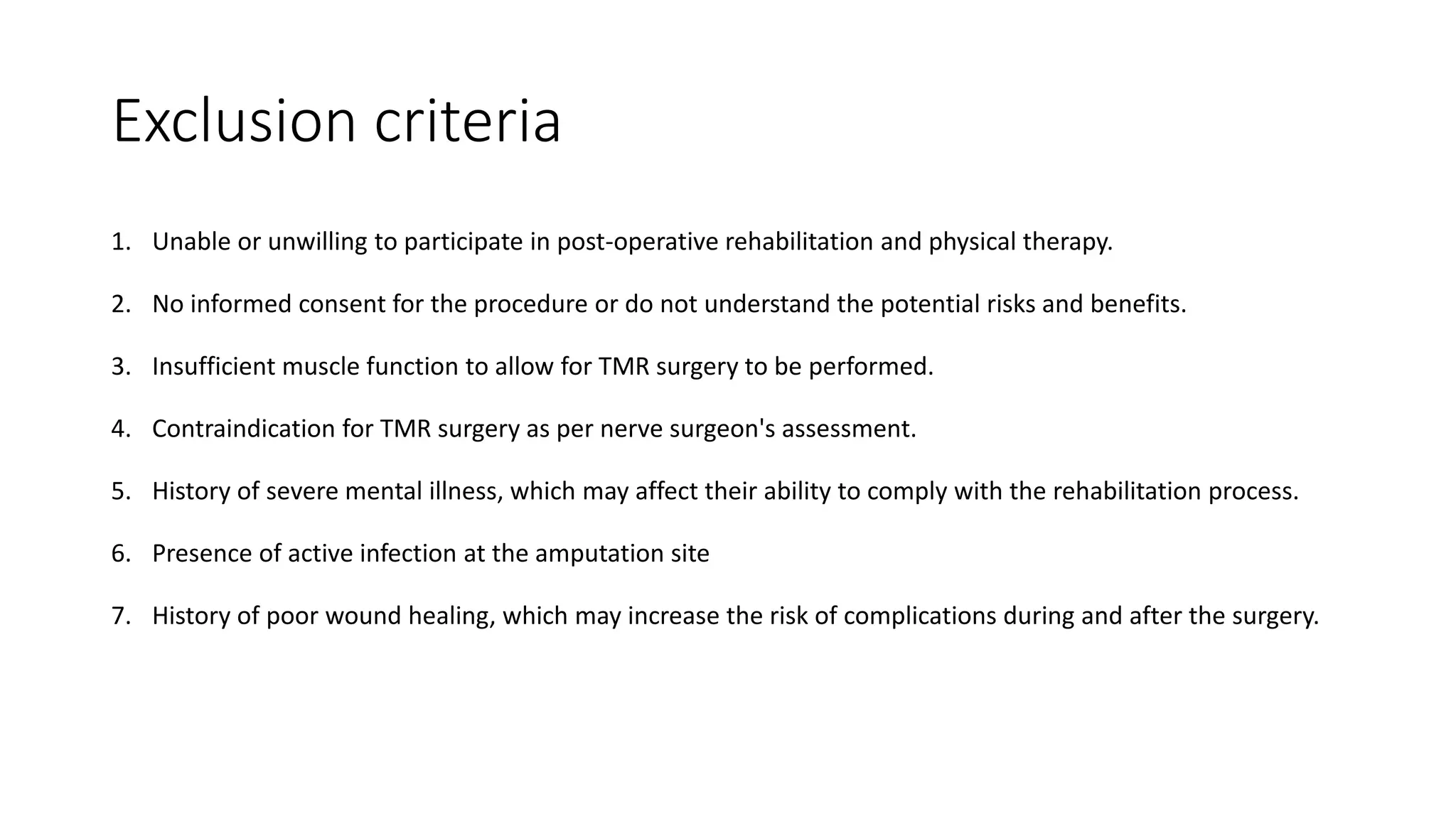 TMR in amputations | PPTX