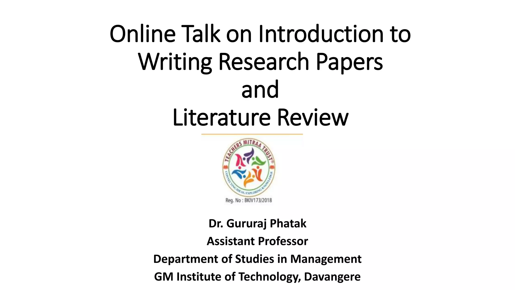 Reseach Paper and Literature Review | PPTX | Publishing Industry ...