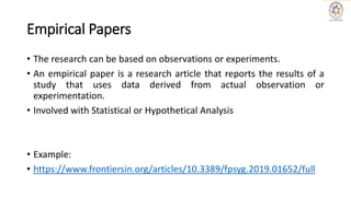 Reseach Paper and Literature Review | PPTX | Publishing Industry ...