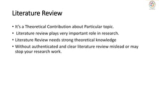 Reseach Paper and Literature Review | PPTX | Publishing Industry ...