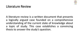 Reseach Paper and Literature Review | PPTX | Publishing Industry ...