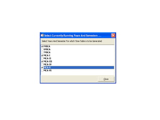 Automated School Time Table Generator | PPTX