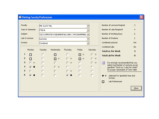 Automated School Time Table Generator | PPTX