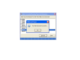 Automated School Time Table Generator | PPTX