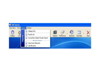 Automated School Time Table Generator | PPTX