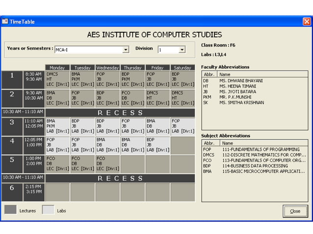 Automated School Time Table Generator | PPTX