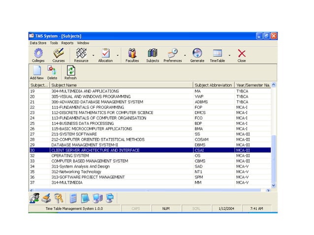 Automated School Time Table Generator | PPTX
