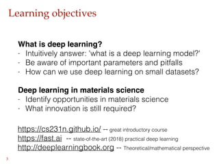TMS workshop on machine learning in materials science: Intro to deep ...