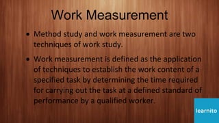 Time and Motion Study | PDF
