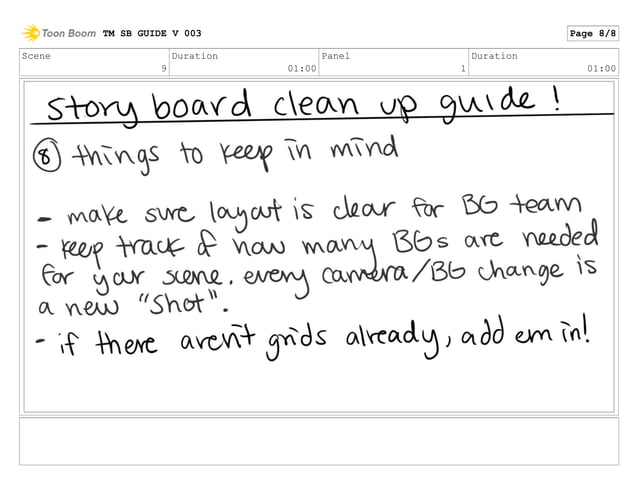 Storyboard Clean Up Guide | PDF