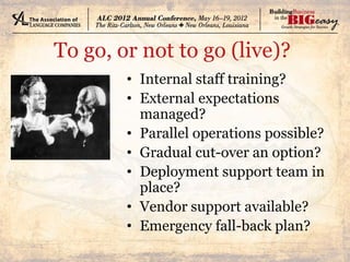 TMS Deployment (ALC12) | PPTX