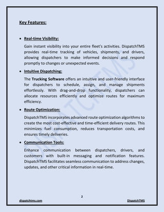 TMS Dispatch Software - DispatchTMS | PDF | Logistics | Business