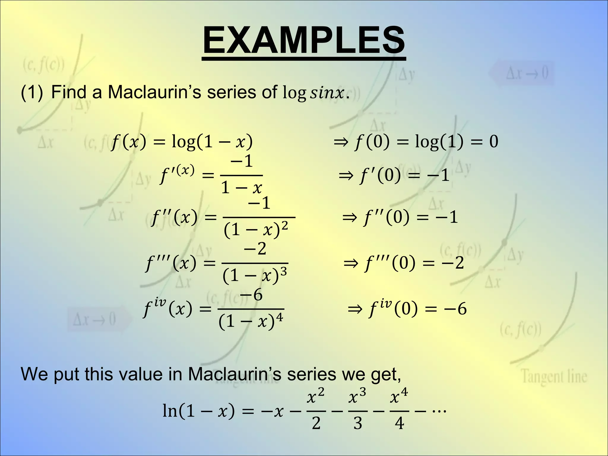Taylor's & Maclaurin's series simple | PPTX