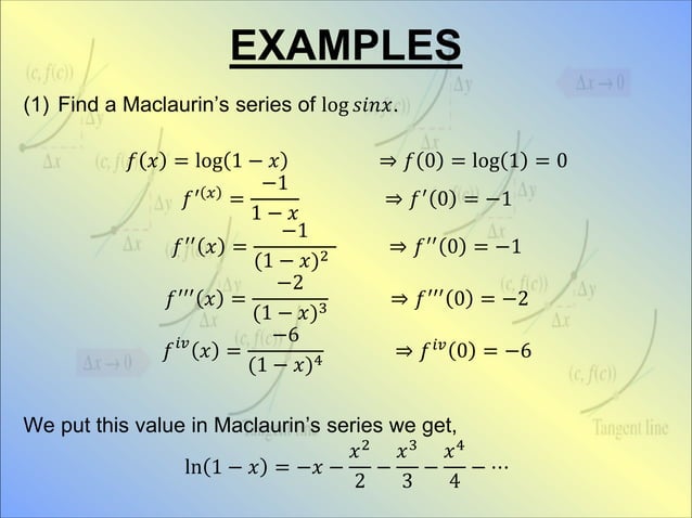 Taylor's & Maclaurin's series simple | PPTX