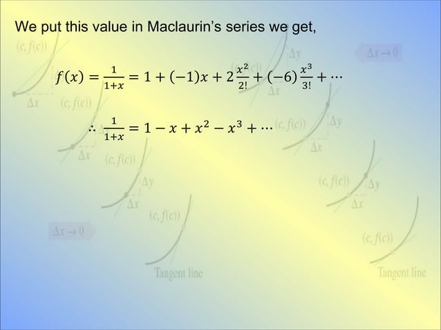 Taylor's & Maclaurin's series simple | PPTX