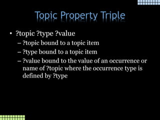 Making Topicmaps SPARQL | PPTX | Databases | Computer Software and Applications