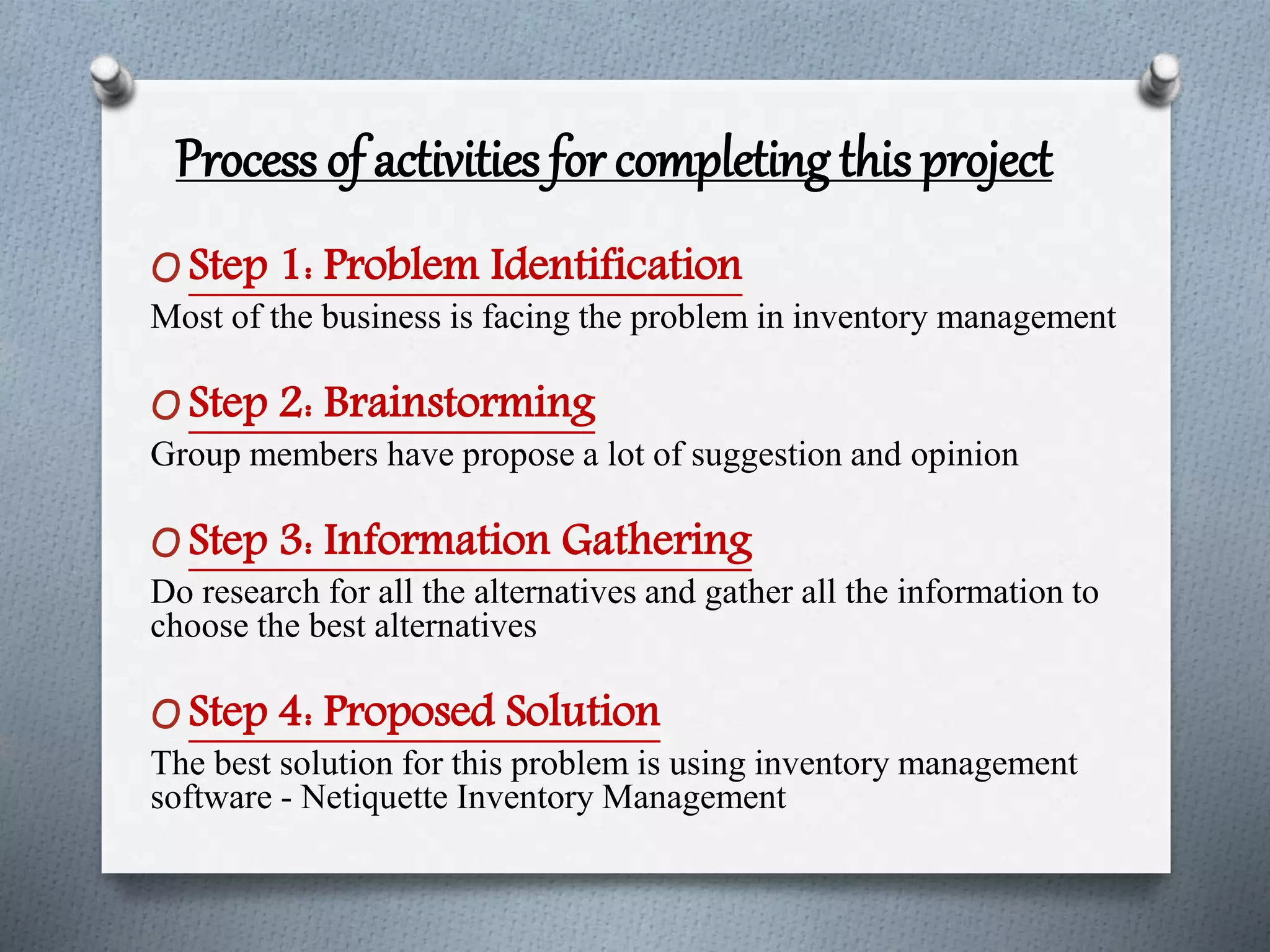 ICT COMPETENCY : INVENTORY MANAGEMENT SYSTEM | PPTX