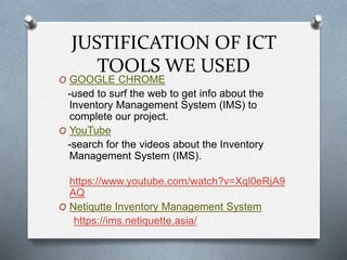 ICT COMPETENCY : INVENTORY MANAGEMENT SYSTEM | PPTX