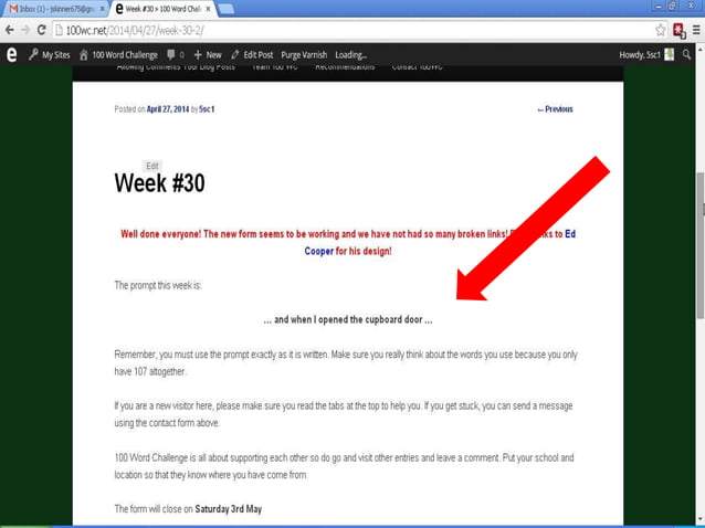 The 100 Word Challenge - Julia Skinner | PPT