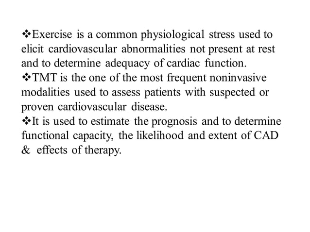 TMT is a test for heart regulation system | PDF | Heart and ...