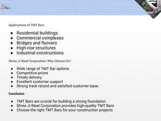 TMT Bars_ Building a Strong Foundation | PPT