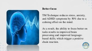 Benefits for Students by TM Technique - Transcendental Meditation | PPT