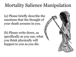 Terror Management Theory: A paradigm overview | PPT