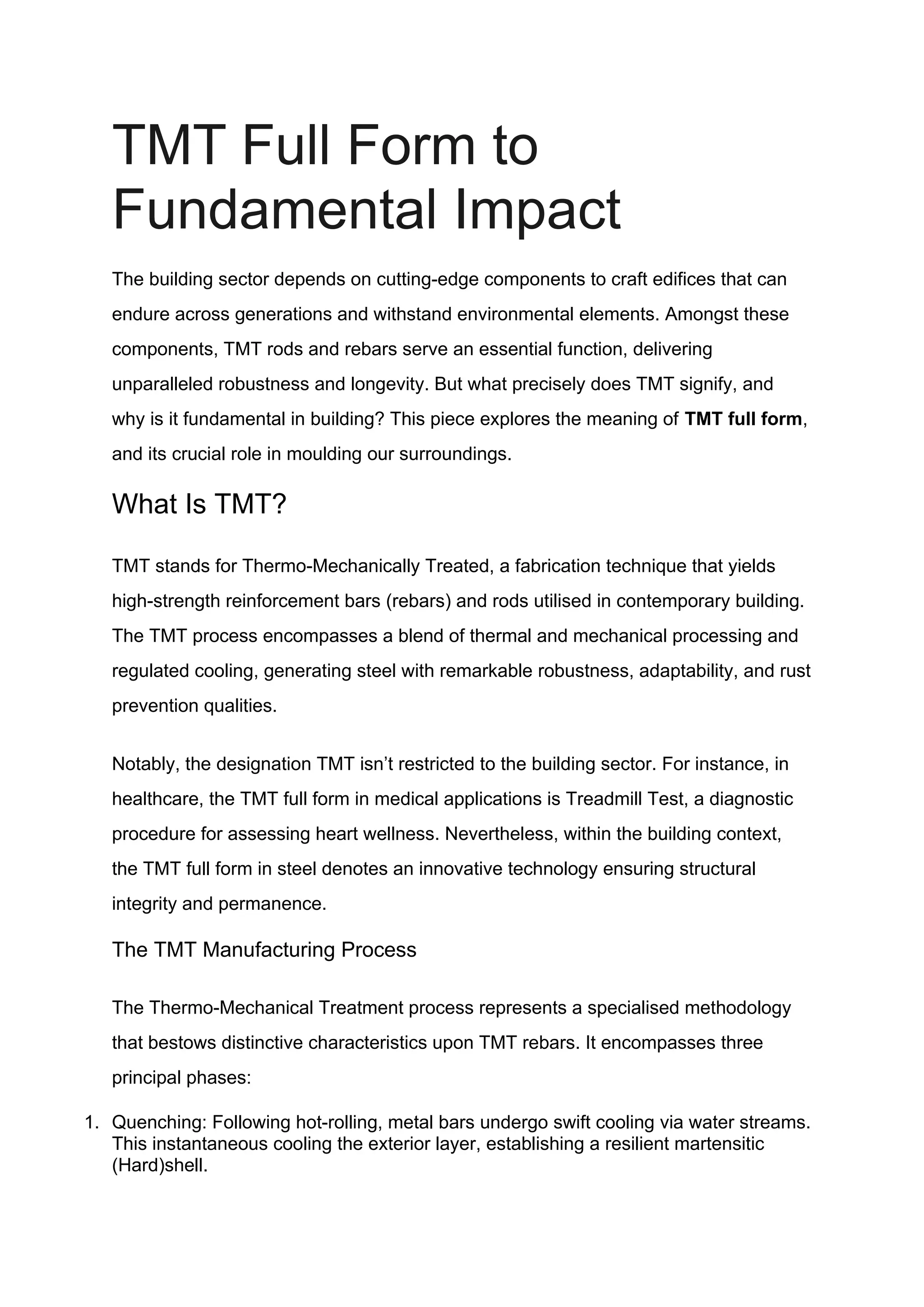 TMT Full Form to Fundamental Impact.docx
