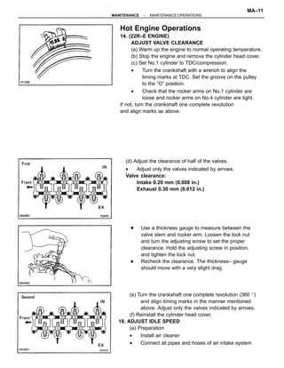 22r Engine Valve Adjustment