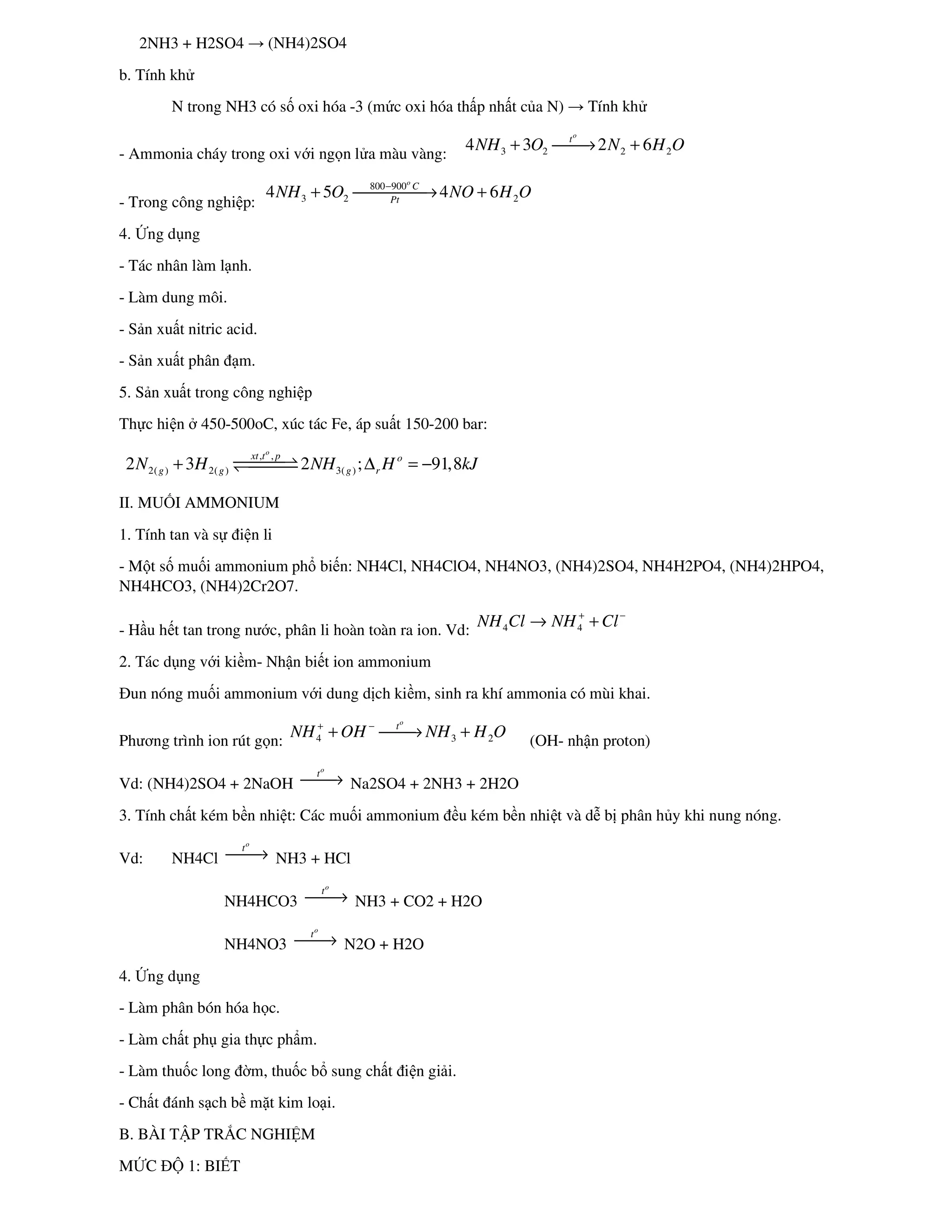 TÓM TẮT LÝ THUYẾT + BÀI TẬP TRẮC NGHIỆM TỪNG BÀI HỌC THEO 4 CẤP ĐỘ HÓA HỌC LỚP 11 CHƯƠNG TRÌNH ...