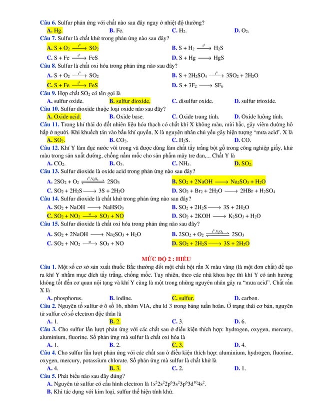 TÓM TẮT LÝ THUYẾT + BÀI TẬP TRẮC NGHIỆM TỪNG BÀI HỌC THEO 4 CẤP ĐỘ HÓA HỌC LỚP 11 CHƯƠNG TRÌNH ...
