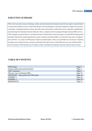 TMT Valuations - Report | PDF