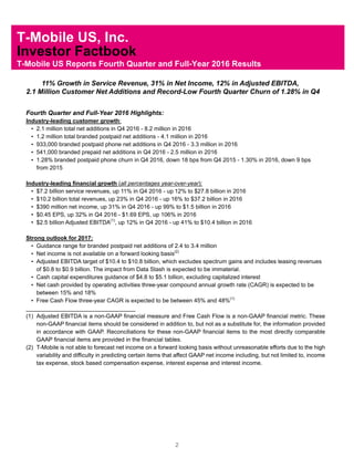 TMUS Q4 2016 Investor Factbook | PDF