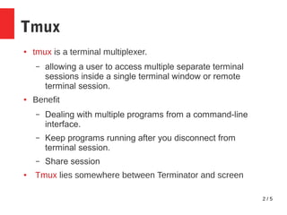 tmux عدنان الشعلة شرح برنامج | PPT