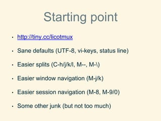 Tmux Development Workflow | PPT