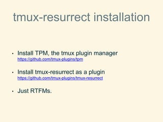 Tmux Development Workflow | PPT