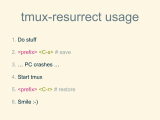 Tmux Development Workflow | PPT