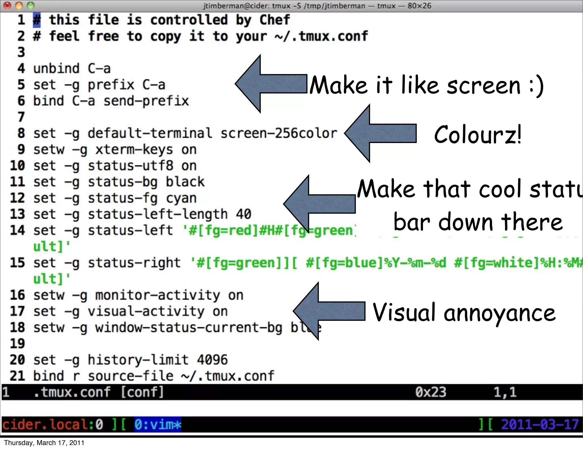 tmux lightning talk mwrc | PPT