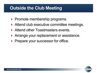 Toastmasters VP Public Relation Training | PPTX
