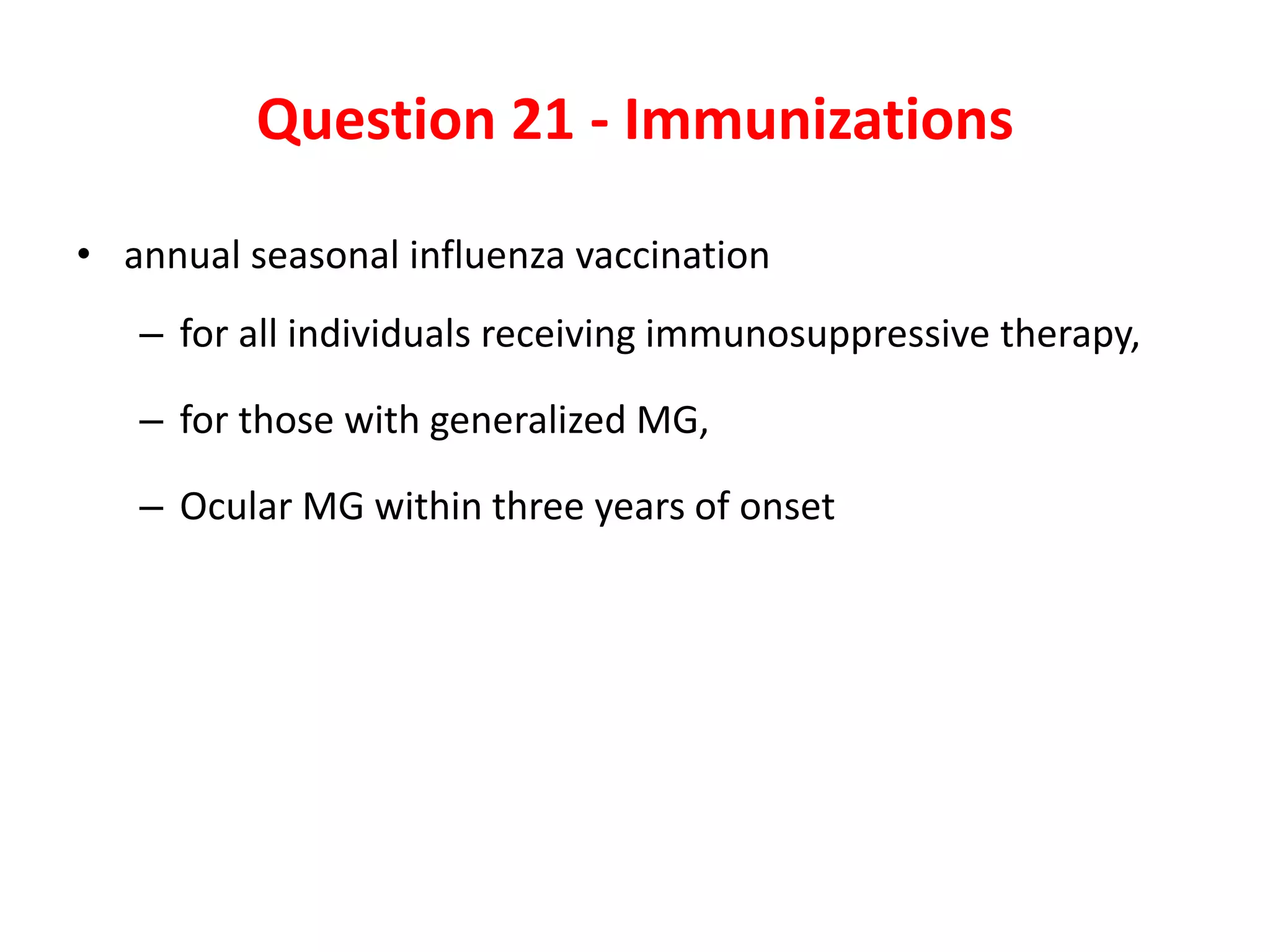 myasthenia gravis management guidelines | PPTX