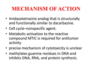 Temozolomide Mechanism Of Action