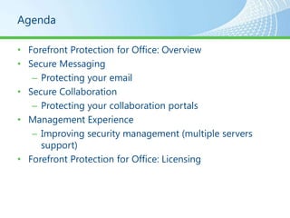 Forefront Protection for Office Overview | PPT