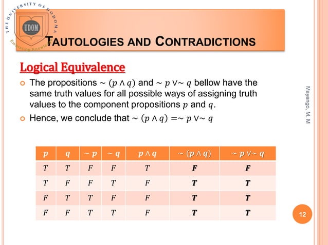Tn 110 lecture 2 logic | PPT