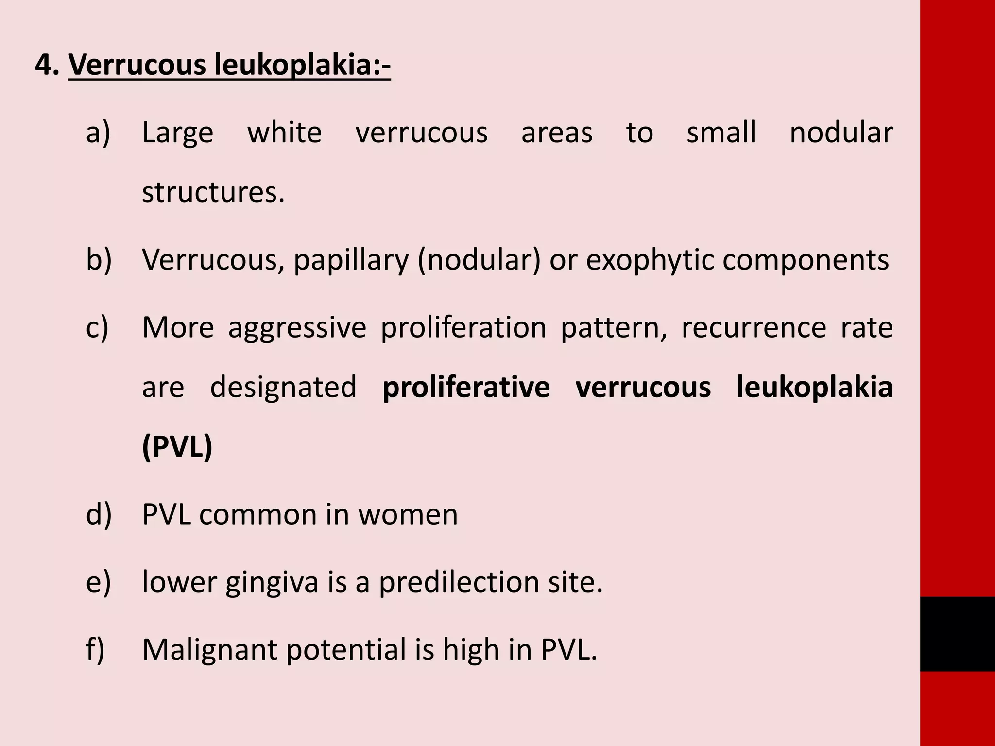 red and white lesions of oral cavity | PPTX