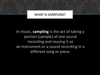 The Art of Sampling | PPT