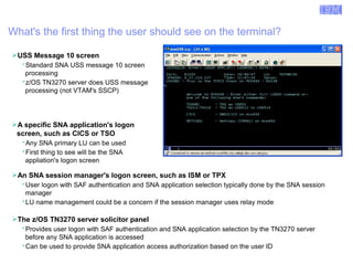 TN3270 Access to Mainframe SNA Applications | PPT