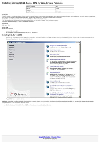 Tn548 installing microsoft sql server 2012 for wonderware products | PDF | Operating Systems ...